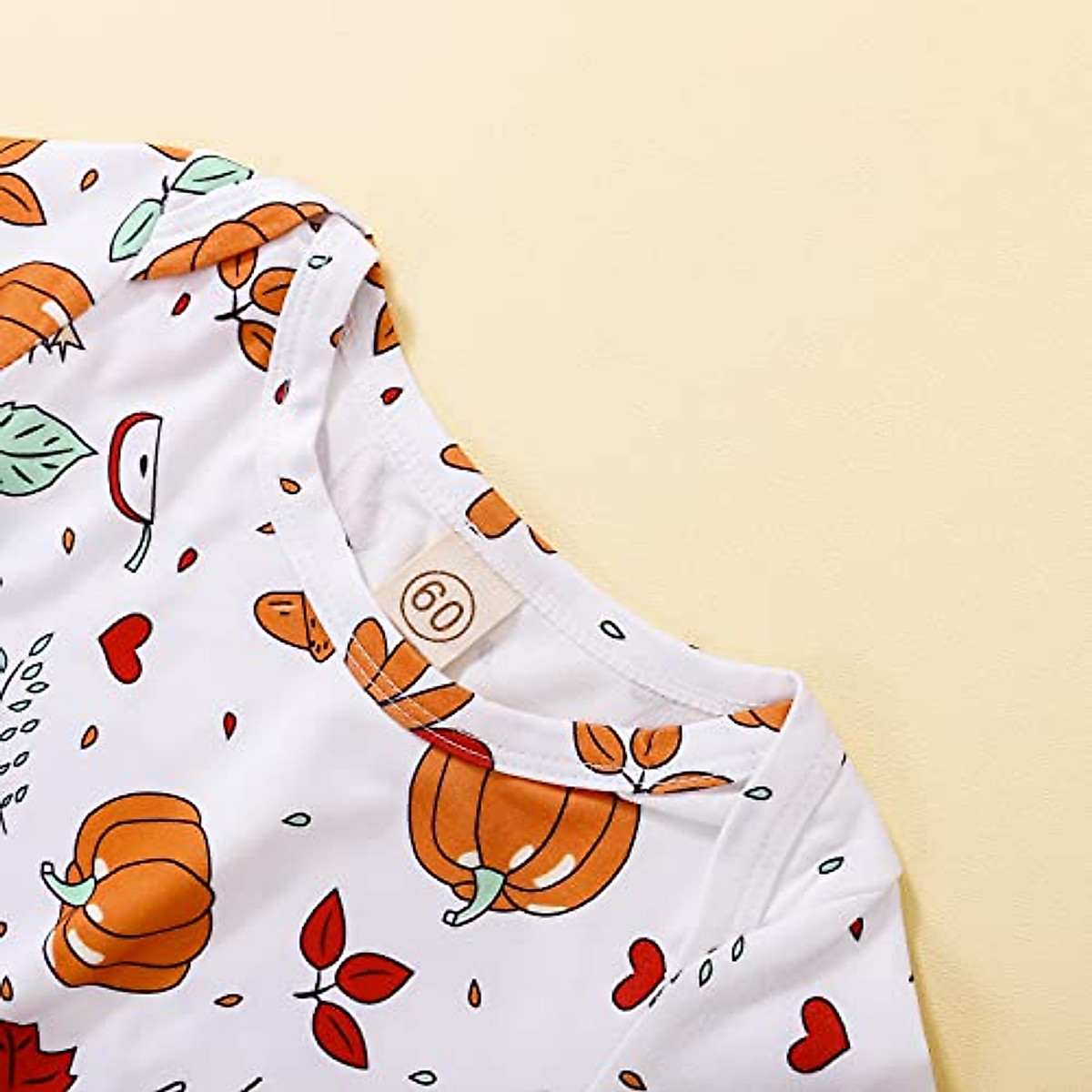 My First Thanksgiving Baby Boy Girl Outfit Long Sleeve Pumpkin Turkey Jumpsuit Thanksgiving Baby Girl Outfit Gift (A with Headband, 6-12 Months)