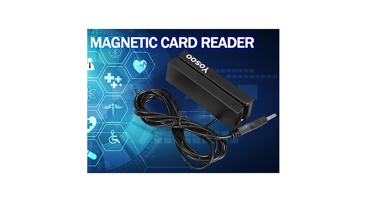 Ejoyous Magnetic Stripe Credit Card Reader - USB 3 Track Swiper