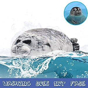 ARELUX 23.6in Soft Seal Plushie Pillow, Chubby Blob Seal Hugging Pillow,Cute Stuffed Animal Plush Pillow Toy Kawaii Room Decor for Kids Boys Girls