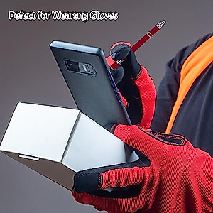 EOOUT 12pcs Ballpoint Pen with Stylus Tip, Soft Touch Click Metal Pen, Stylus Pen for Touch Screens, 1.0 mm Black Ink 12 Colors