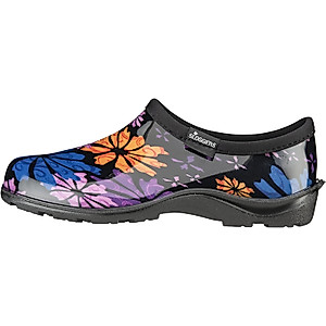 Sloggers Original Waterproof Rain and Garden Shoe for Women– Outdoor Slip-On Garden Clog - Made in The USA with Premium Comfort Insole and Arch Support - Flower Power, Size 7