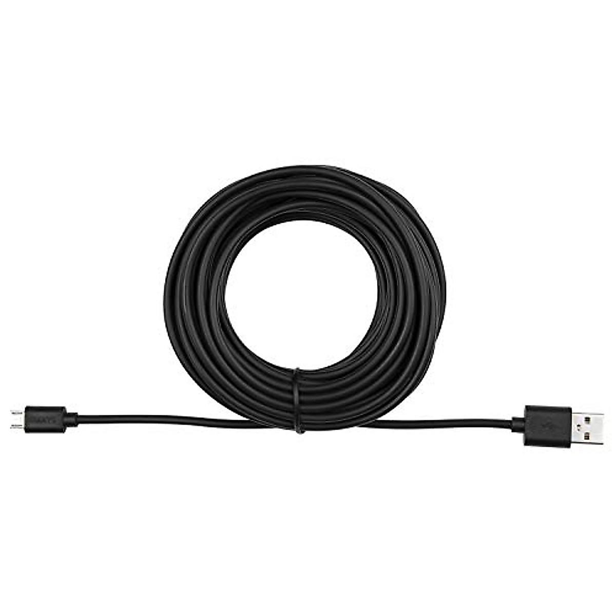 Smays 25ft Micro USB Cable Compatible for Wyze Cam, Nest Cam, Yi Home Camera, Long Extension Power Cord (Black)