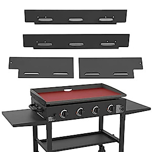 ClimbFun Wind Guard for Blackstone 36 Inch Griddle Wind Screen Flat Top Grill Accessories Compatible with Rear Grease Cup Hood and Side Shelf Blackstone Griddle Accessories Black