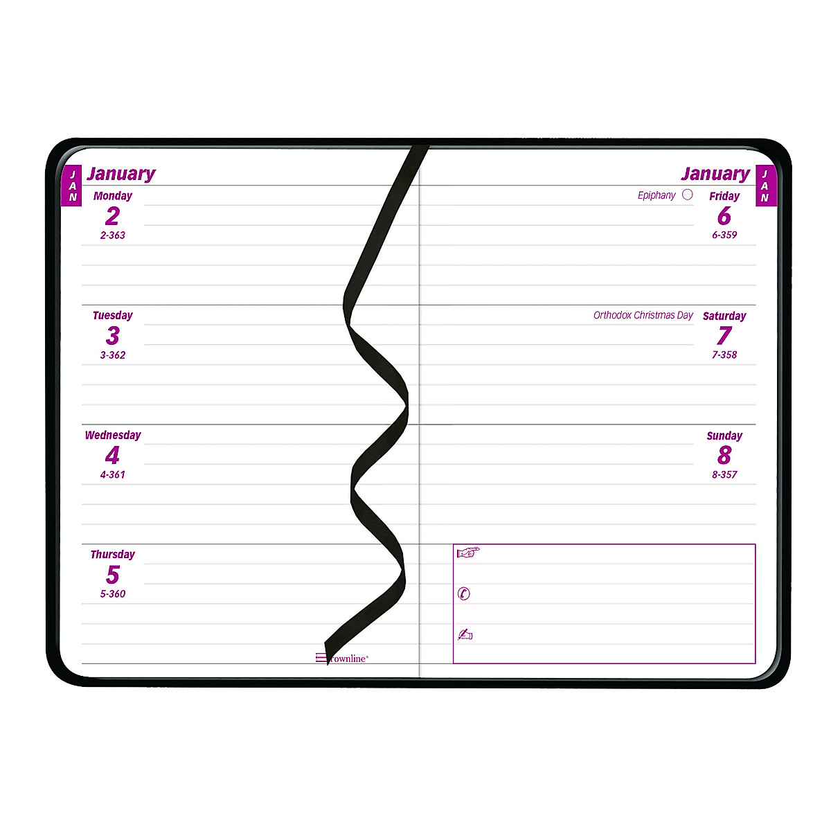 Brownline 2023 Essential Weekly Pocket Planner, 12 Months, January to December, Perfect Binding, 4" x 2.625", Assorted Colors (CB404.ASX-23)