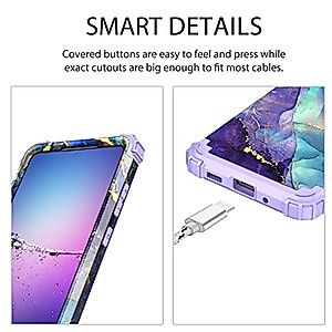 Rancase for Galaxy S20 FE 5G Case,Three Layer Heavy Duty Shockproof Protection Hard Plastic Bumper +Soft Silicone Rubber Protective Case for Samsung Galaxy S20 FE 5G,Purple