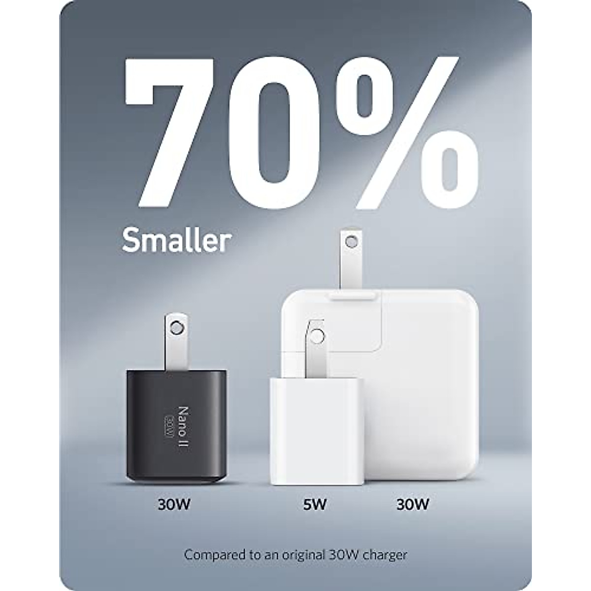 Anker USB C Charger 30W, 711 Charger, Compact Fast Charger (Not Foldable) for MacBook Air/iPhone 13/13 Mini/ 13 Pro/ 13 Pro Max/ 12, Galaxy S21, Note 20, iPad Pro, Pixel, and More