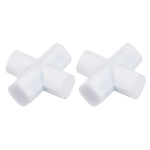 YOKIVE 2 Pcs Magnetic Stir Bar, PTFE Coated Cross Type Stirrer | Great for Lab Liquid Solution Stirring Mixing Spinning(White, 0.79-Inch)