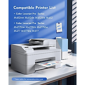 DMGE 410A Toner Cartridge - Toner Replacement for HP 410A CF410A 410X Compatible with HP Color Laserjet Pro MFP M477fnw M477fdw M452nw M452dn,Color Laserj Pro M477 M452 Series |(Black, 2 Pack)