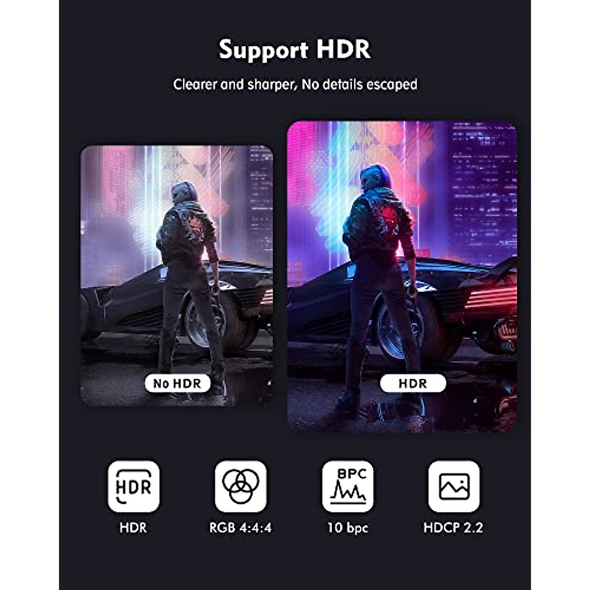 Silkland 8K Mini DisplayPort to DisplayPort 1.4 Cable, [8K@60Hz, 4K@144Hz, 2K@240Hz] 32.4Gbps Bi-Directional, HDR, G-Sync, Mini DP [Thunderbolt 2 Compatible] for Gaming Laptop, MacBook, Monitor,6.6FT