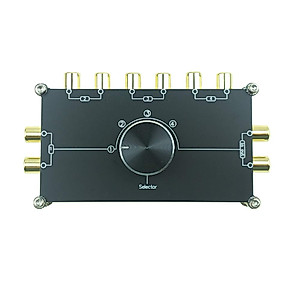 SOLUPEAK 4 in 1 Out RCA Stereo Audio Cable Switch,Source Input Signal switcher selector Splitter Passive Connector Distributor Box