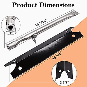Adviace Replacement Grill Parts for Brinkmann 810-4580-S 810-4580-SB 810-4580-F, Replacement Brinkmann 810-4580-S Burner Tubes & Heat Plates