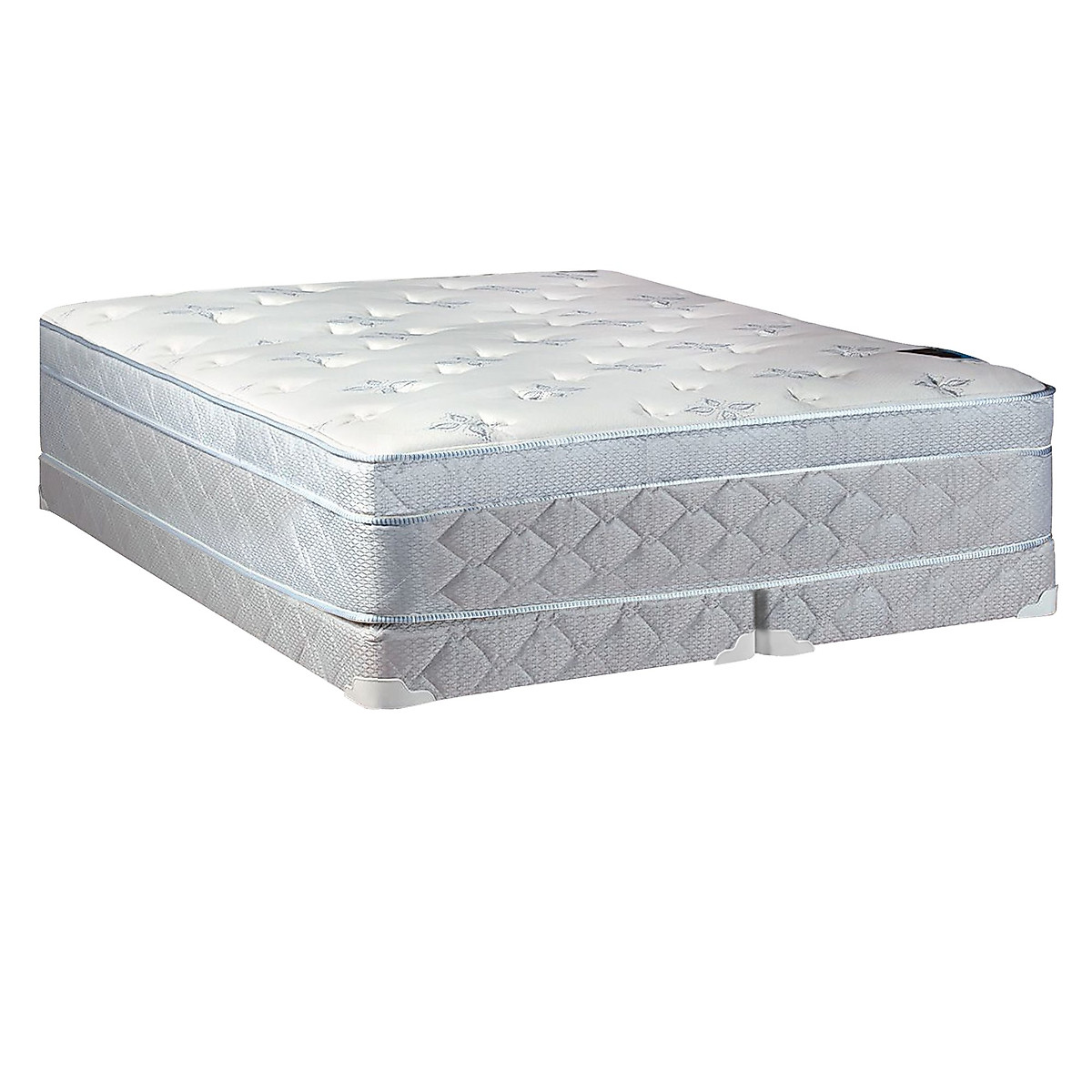 Continental Sleep 4-Inch Fully Assembled Low Profile Split Wood Traditional Box Spring/Foundation for Mattress Set, Full, Beige