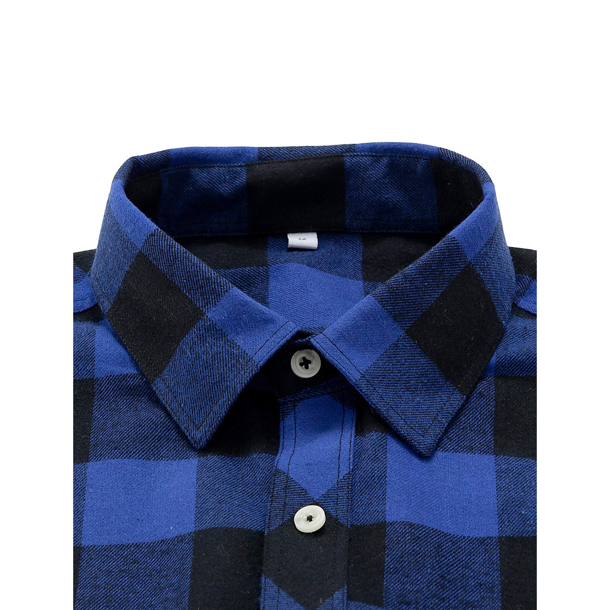 Alimens & Gentle Men's Button Down Regular Fit Long Sleeve Plaid Flannel Casual Shirts