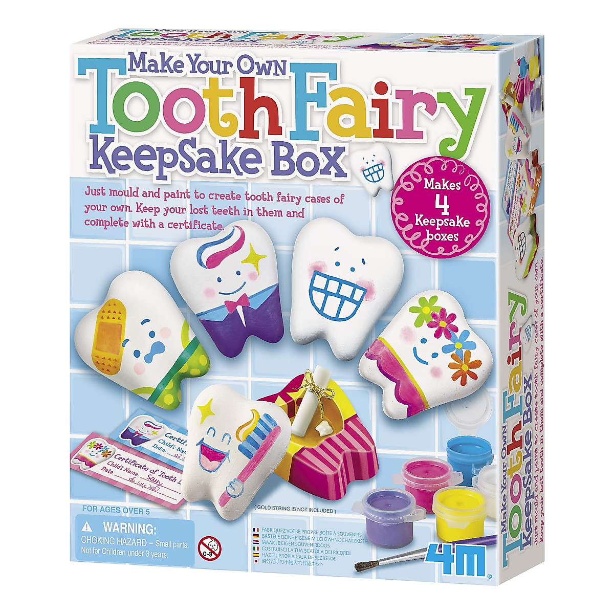 4M Make Your Own Tooth Fairy Keepsake Box - Arts and Crafts for Girls and Boys