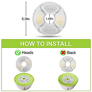 YEACHA Replacement Filter for Automatic Pet Fountain Cat Water Fountain Dog Water Dispenser 3 Triple Filtration System 12 Pack Activated Carbon and Ion Exchange Filters…