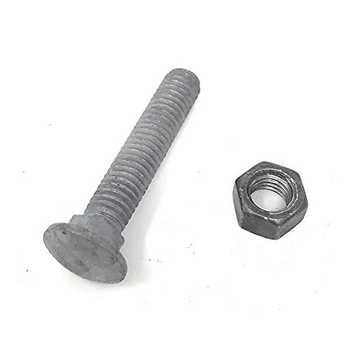 Carriage Bolt 5/16-16 or 3/8-16 Galvanized (100 Count) Includes Nuts (3/8" X 1-1/4")