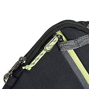 Travelon Greenlander Sustainable Anti-Theft Compact Sling, Jet Black, 5" W x 7.25" H x 1.75" D