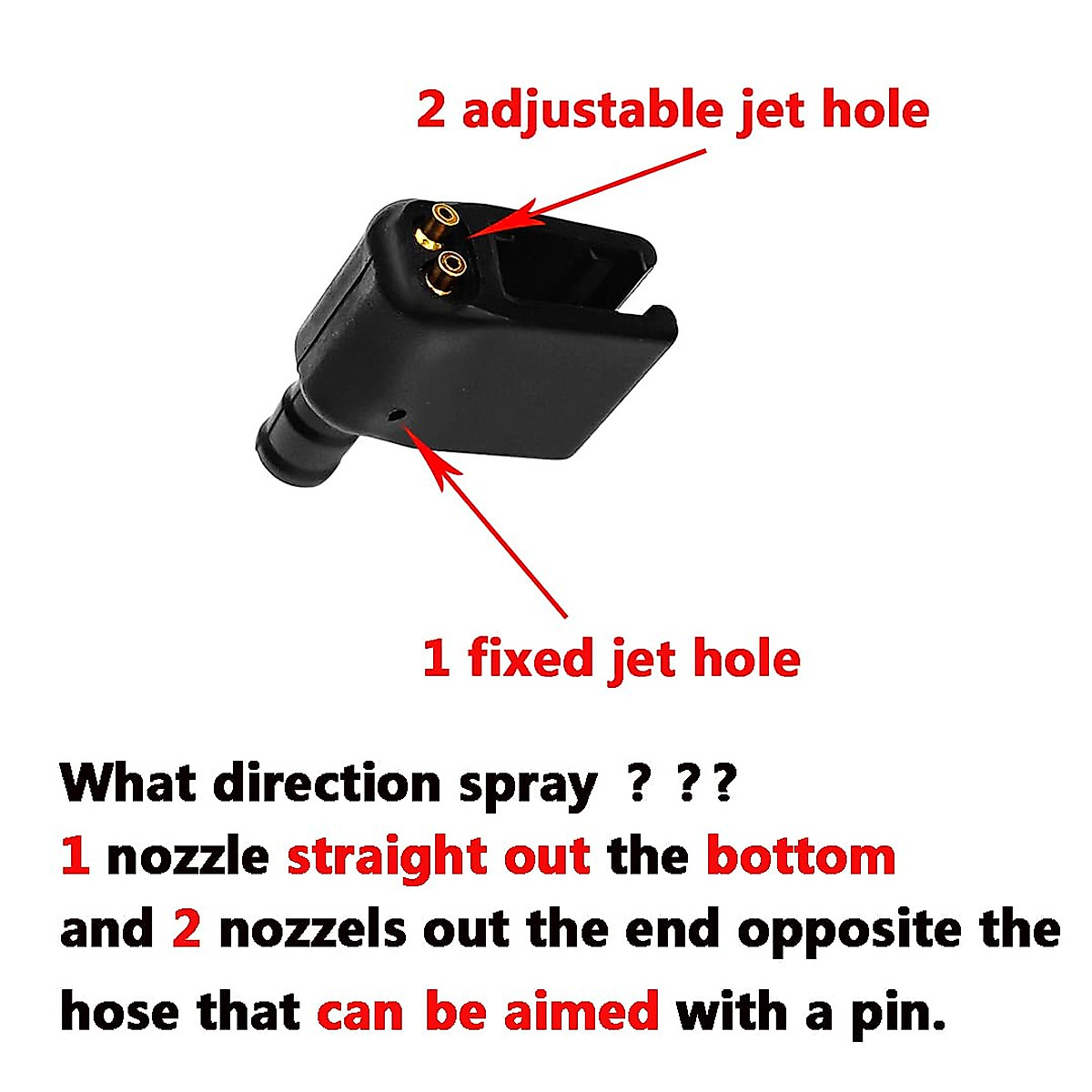 47191 Premium Adjustable Wiper Washer Nozzle Kit Fit for Dodge/Freightliner/Mercedes/Winnebago Sprinter Van Front Windshield Washer Jet | Direct Replacement | Easy to Install | 2 Pack, Ref 68017440AA