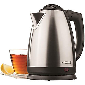 Brentwood KT-1800 2L Stainless Steel Cordless Electric Kettle