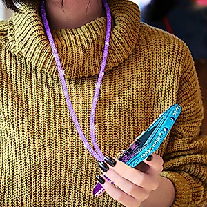 Silverback Galaxy Note 10 Case, Moving Liquid Holographic Sparkle Glitter Case with Kickstand, Bling Diamond Rhinestone Bumper W/Ring Slim Samsung Galaxy Note 10 Case for Girls Women -Purple