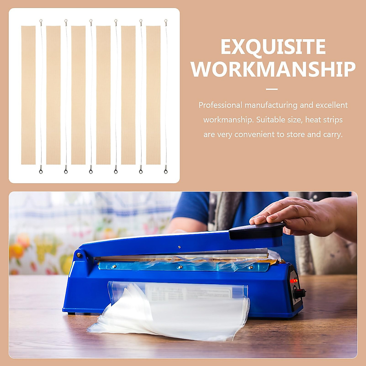 6pcs Sealing Machine Heating Wire Heat Sealer Wire Replacement Heating Wires for Heat Sealer Heat Sealer Strips Impulse Sealer Wire Impulse Sealer Element Impulse Heat Sealer Parts