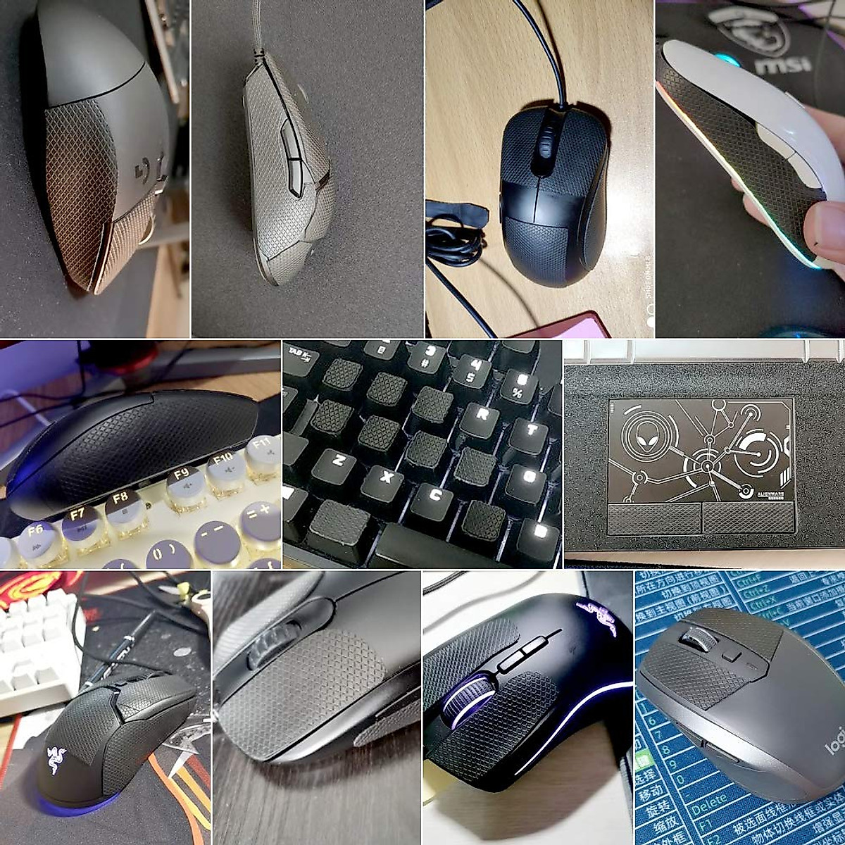 Hotline Games HOTLINEGAMES New 2.0 DIY Version Mouse Anti Slip Grip Tape for Gaming Mouse Skins,Sweat Resistant,Cut to Fit,Easy to Apply,Professional Mice Upgrade Kit