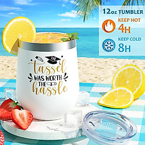 Graduation Gifts for Her Him 2025, Best High School College Graduation Gifts Cool Master Degree Grad Gifts Box, Congratulations Gifts for Graduates Girls Boys Daughter Son Nurse Friend w/ Wine Tumbler