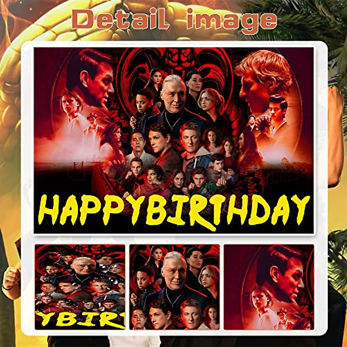 99pcs Cobraa Birthday Decoration Party Supplies Include Banner, Cake Toppers, Cupcake Toppers, Backdrop, Stars Foil Balloons, Stickers, Latex Balloons,for Kids Birthday Party