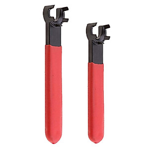 YAKAMOZ 2Pcs ER16 ER20 M Type Collet Chuck Wrench Spanner with Anti-slip Handle for ER16M ER20M Clamping Nut Milling Machine Lathe Chuck Holder Tools