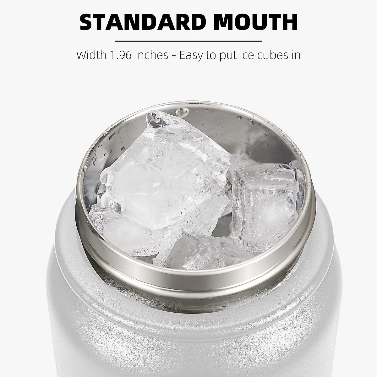 Fanhaw Insulated Water Bottle - 20 Oz (Chug Lid) Dishwasher Safe Stainless Steel Double-Wall Vacuum Reusable Leak&Sweat Proof Sports Water Bottles with Standard Mouth Anti-dust Lid (Green Blue)