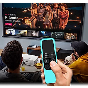 Case Compatible with Apple TV 4K/ 4th Gen Remote Light Weight Anti-Slip Shock Proof Silicone Cover for Controller for Apple TV Siri Remote Glow in The Dark