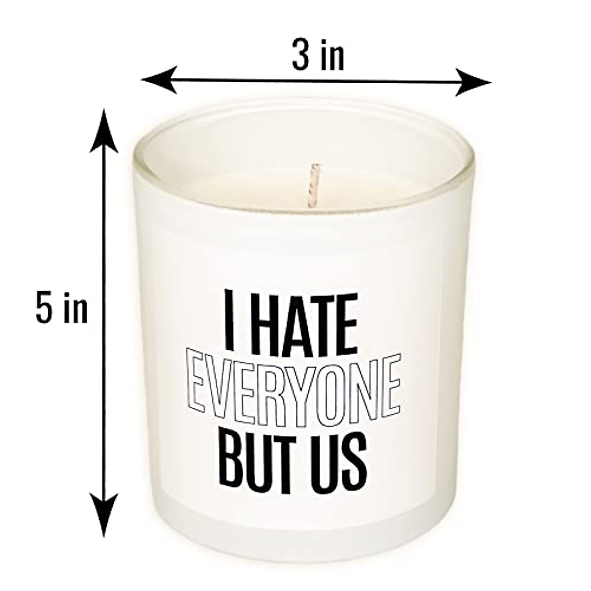 I Hate Everyone Candle- Christmas Gifts for Women, Funny Gifts for Best Friend Women , Christmas Gifts for Her, Mom, BFF, Best Friends, Girlfriend, Sister