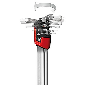WIHA 66982 ErgoStar Ball End Hex L-Key, Inch and Metric, 22-Piece
