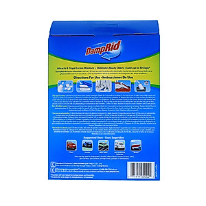 DampRid LoProfile Refillable Moisture Absorber, 10.5 Oz with Fresh Scent Fragrance Slim for Small Spaces like Vehicles, Shelves or Under Beds Remove Excess Moisture and Create Fresher, Cleaner Air