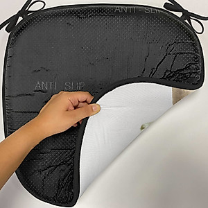 Lunarable Animal Chair Cushion Pads Set of 2, Funny Red Eyed Frog Hanging on The Tree Branch Wild Life Nature Animal Art, Anti-Slip Seat Padding for Kitchen & Patio, 16"x16", Cream Purple Green