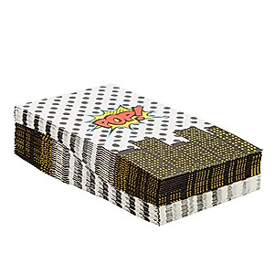 BLUE PANDA 36 Pack Comic Book Hero Paper Treat Bags for Kids Birthday Themed Party Favors, Baby Shower (5.5 x 8.7 x 3.3 In)