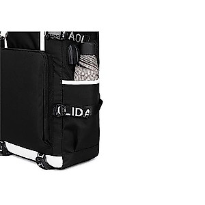 Cqlights Teen Cristiano Ronaldo Bookbag with USB Charging Port-Waterproof Canvas Travel Daypack for Outdoor