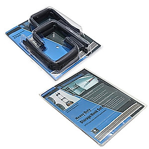 Ihomepark Heavy Duty Garage Storage Utility Hooks with Jumbo Arm, Wall Mount Garage Brackets Hanger & Organizer for Ladder Tool Chair Hose(6 Pack - Black)