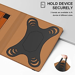Fintie Universal Case for 6-7 Inch Tablet eReader - Premium PU Leather Sleeve Stand Cover with Card Slot & Hand Strap for 6", 6.8", 7" Kindle/Kobo/Nook/Tolino/Pocket Book E-Book Tablet, Brown