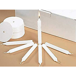 Candlelight Service Kit with Wax Candles and Drip Protectors, Box of 120