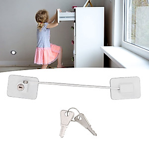 Refrigerator Lock Childproof Freezer Lock Child Safety Cabinet Drawer Lock with 2 Keys