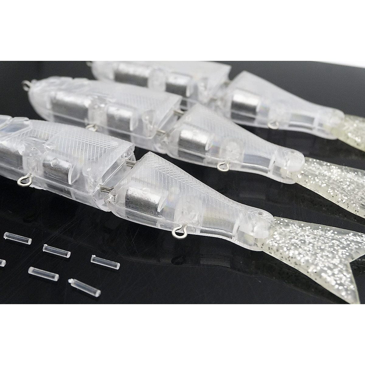 3PCS Unpainted Lure Blanks 51.74g 17.6cm with Free 7mm Eye Crankbait Simulation Blank Body Clear Hard Baits Trout Salmon Minnow Lure Popper Lures Topwater Freshwater 8085