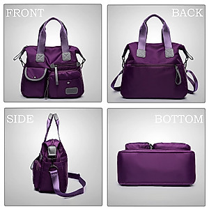 SUSIE ISLAND Multi Pocket Waterproof Nylon with Antitheft RFID Fashion Backpacks Large Shoulder Bag Travel Purse Bags (Black)