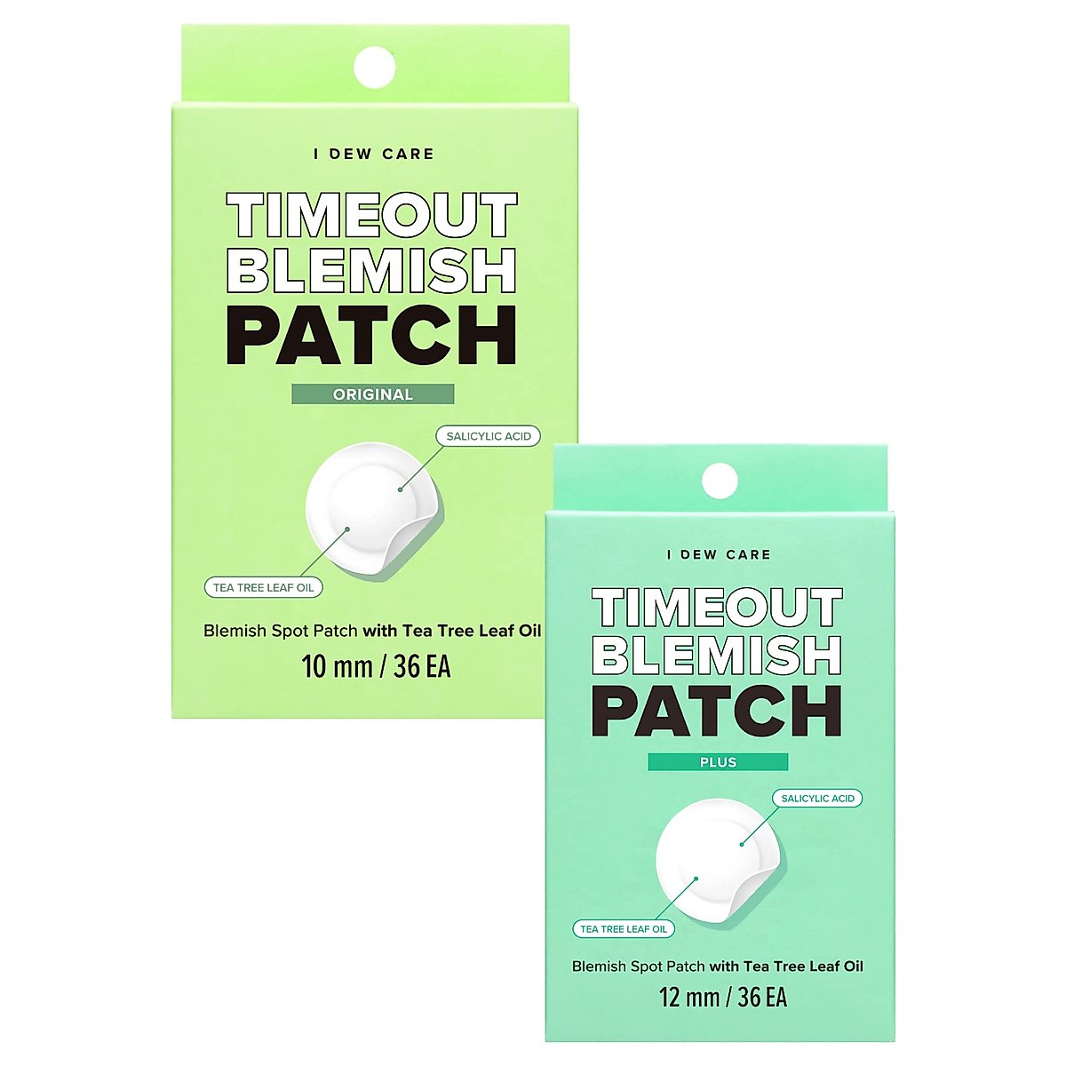 I DEW CARE Hydrocolloid Acne Pimple Patch - Timeout Blemish Original + Timeout Blemish Plus Bundle