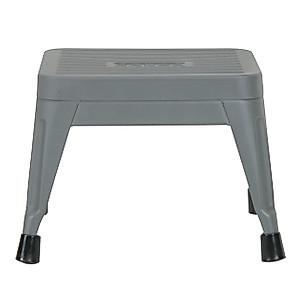 COSCO 1-Step Stackable Step Stool, 7 Ft. 3in Max Reach, 225 lb. Weight Capacity, ANSI Type II, 2 Pack (Gray)