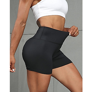 TELALEO 5 Pack 3" Womens Volleyball Shorts Spandex Compression Shorts Workout Performance High Waist Yoga Biker Shorts S/02