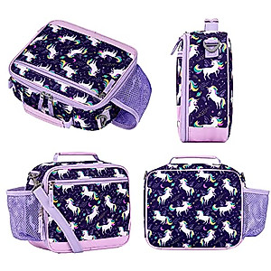 Choco Mocha 15inch Unicorn Backpack + Lunch Bag