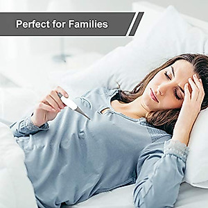 Easy@Home Digital Oral Thermometer for Kid, Baby, and Adult, Rectal and Underarm Body Temperature Measurement for Fever with Alarm EMT-021-Gray