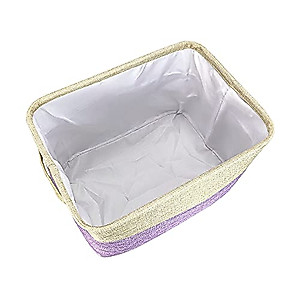 MALIHONG Personalized Foldable Storage Basket with Lovely Dog Bernese Mountain Collapsible Sturdy Fabric Pet Toys Storage Bin Cube with Handles for Organizing Shelf Home Closet, Purple and White