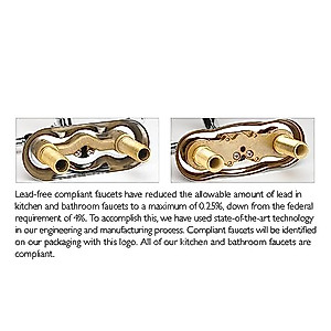 Design House 584037 Middleton Single Handle Kitchen Faucet with Side Sprayer, Polished Chrome